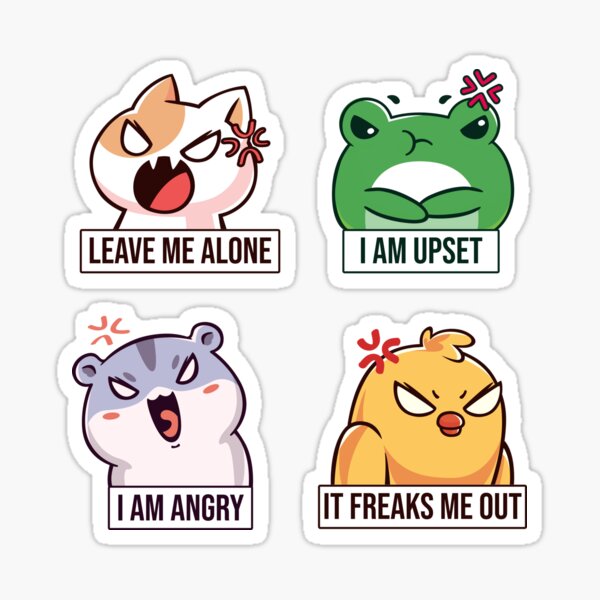 "The angry little animals" Sticker for Sale by Larrix | Redbubble