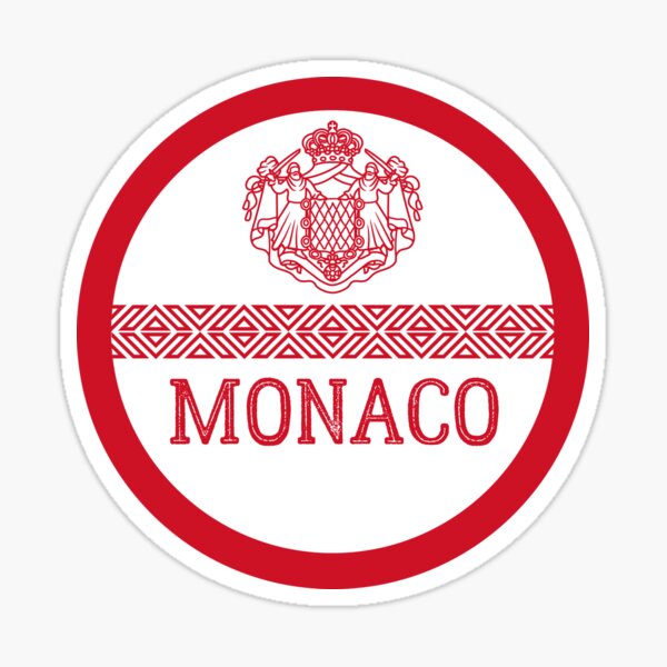 "Monaco Retro Roundel" Sticker for Sale by FedSherDesign | Redbubble