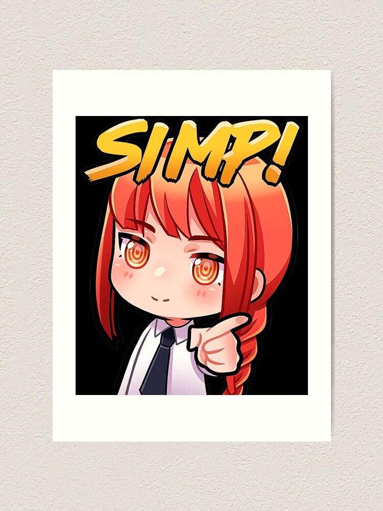 "Chainsaw Man Makima Simp!" Art Print for Sale by bertionk | Redbubble