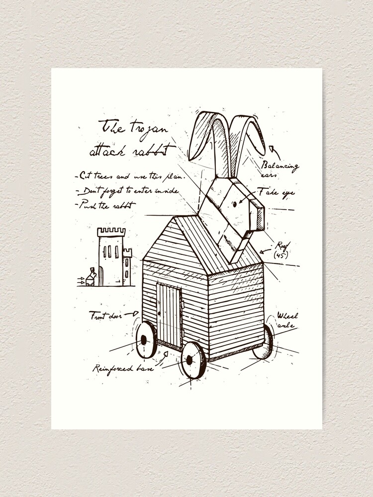 "Trojan Rabbit" Art Print for Sale by theduc | Redbubble