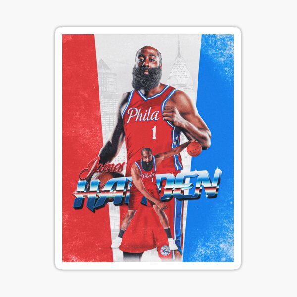"James Harden 1 Philadelphia" Sticker for Sale by MichaelBK11 | Redbubble