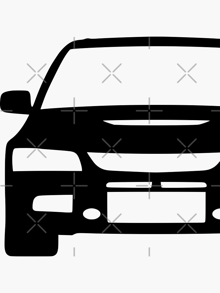 "Mitsubishi Lancer EVO IX EVO 9 black silhouette" Sticker for Sale by ...