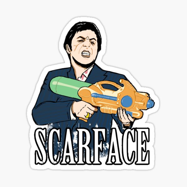 "Funny Gift Scarface Cute Graphic Gifts" Sticker for Sale by ...