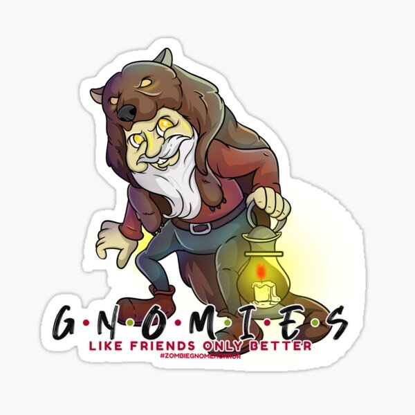 "Camping ZOMBIE Bear GNOME Friends" Sticker for Sale by Zombie-Gnomes ...
