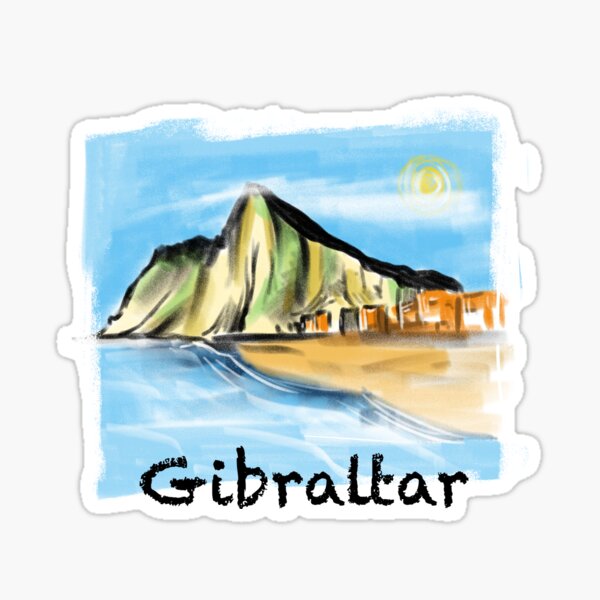 "The Rock of Gibraltar " Sticker for Sale by stephenignacio | Redbubble