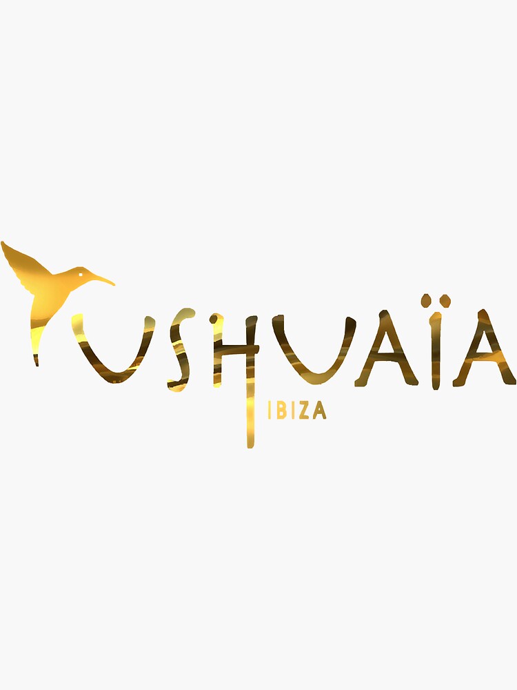 "Ushuaïa summer gold grunge design" Sticker for Sale by Jenniferexander ...