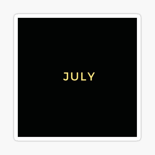 "Month July" Sticker for Sale by artofshree | Redbubble