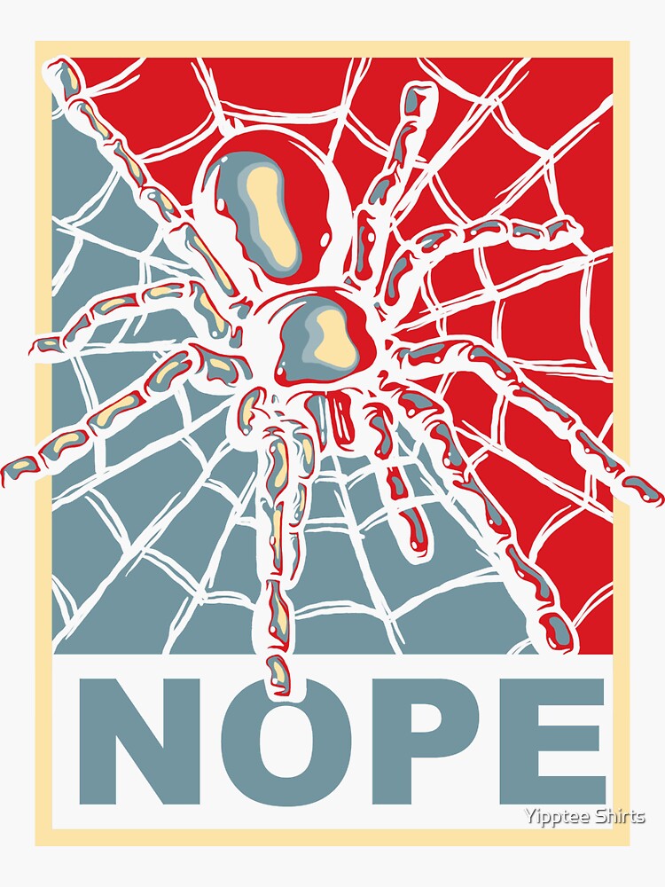 "Spider Nope" Sticker for Sale by dumbshirts | Redbubble