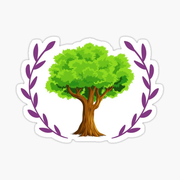 "green tree " Sticker for Sale by Madrigalleryp | Redbubble