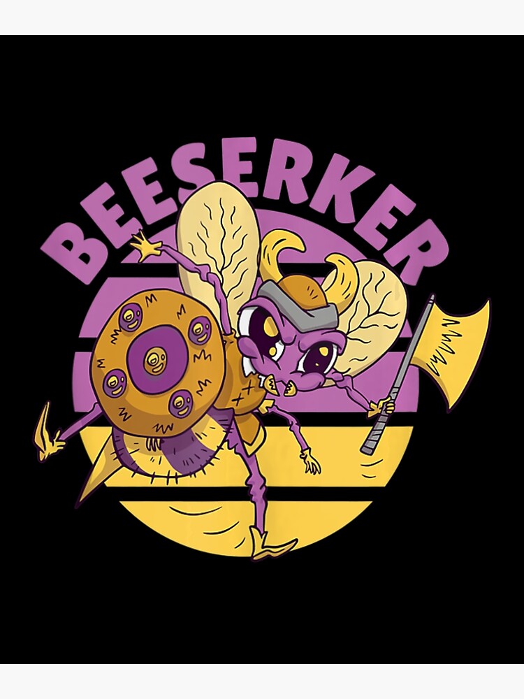 "Berserker Bee Viking Warrior Axe Kawaii" Poster for Sale by MecHana | Redbubble