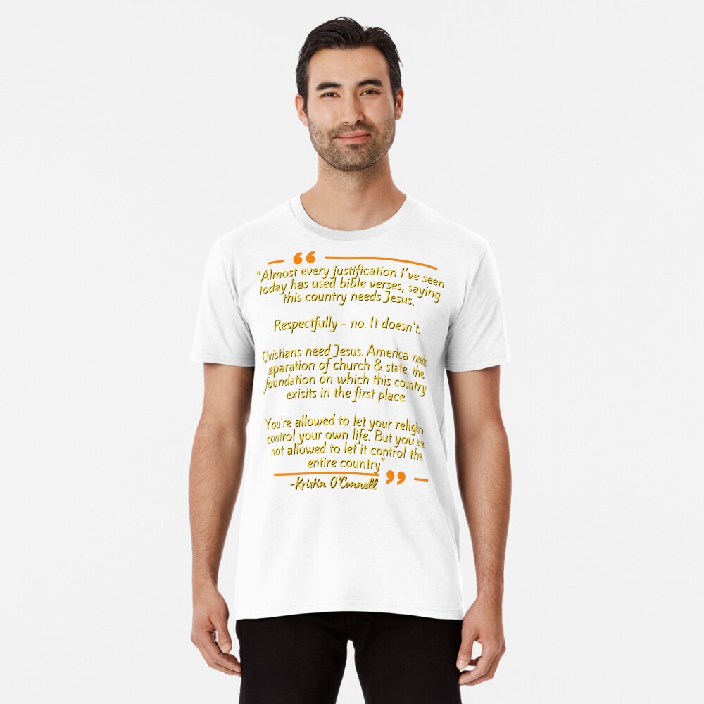 "Kristen O'Connell Separation Of Church And State Quote Sticker ...