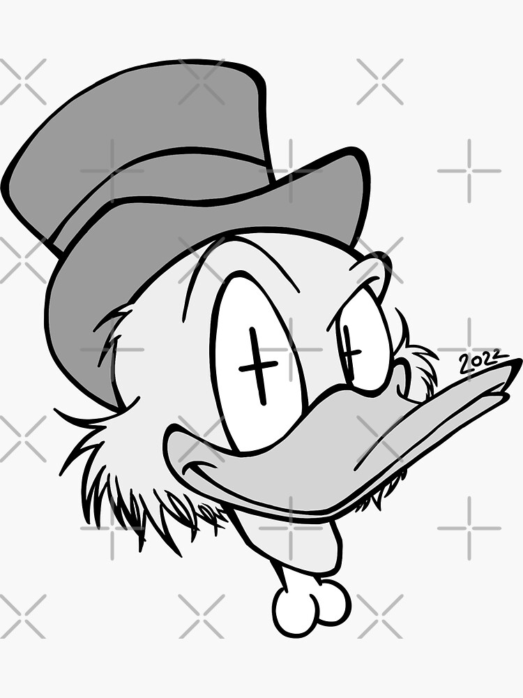 "Scrooge!!" Sticker for Sale by Nat-art- | Redbubble