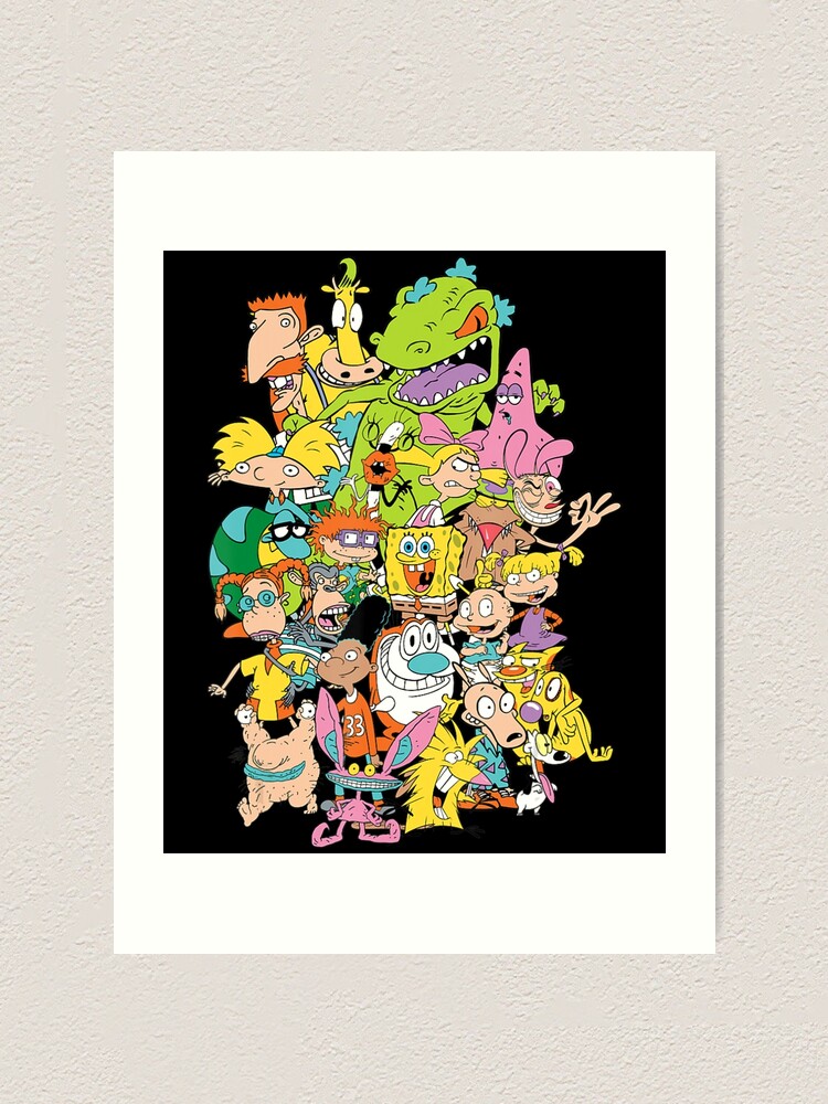 "Nickelodeon Complete Nick 90S Throwback Character" Art Print for Sale ...