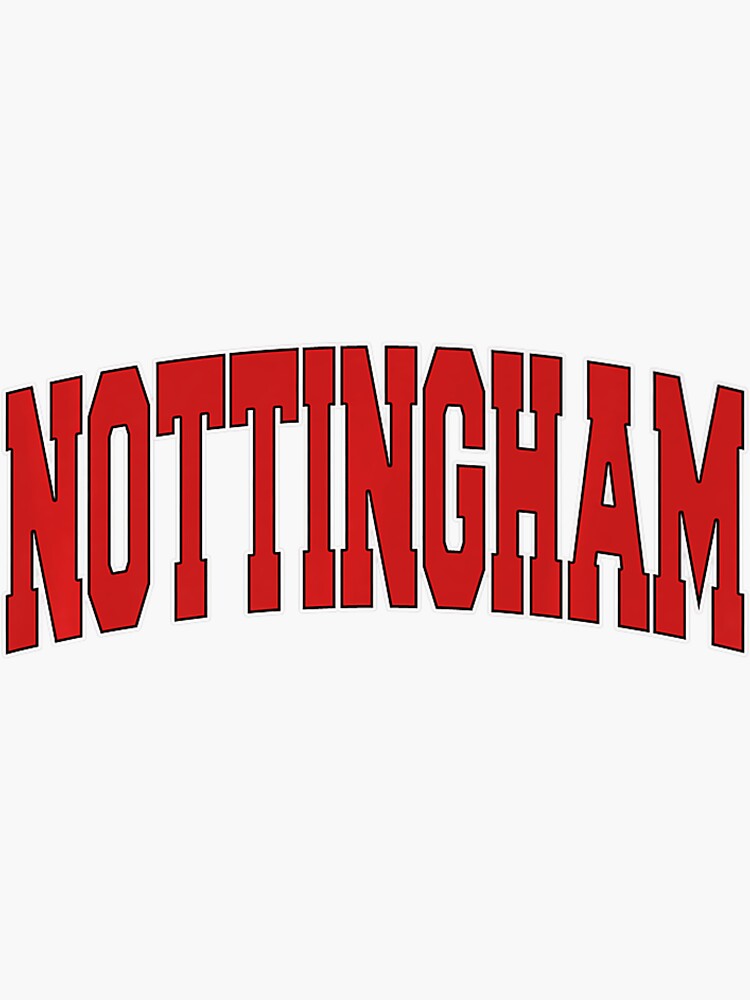 "Nottingham Varsity Style Vintage Retro Uk Sports" Sticker for Sale by ...