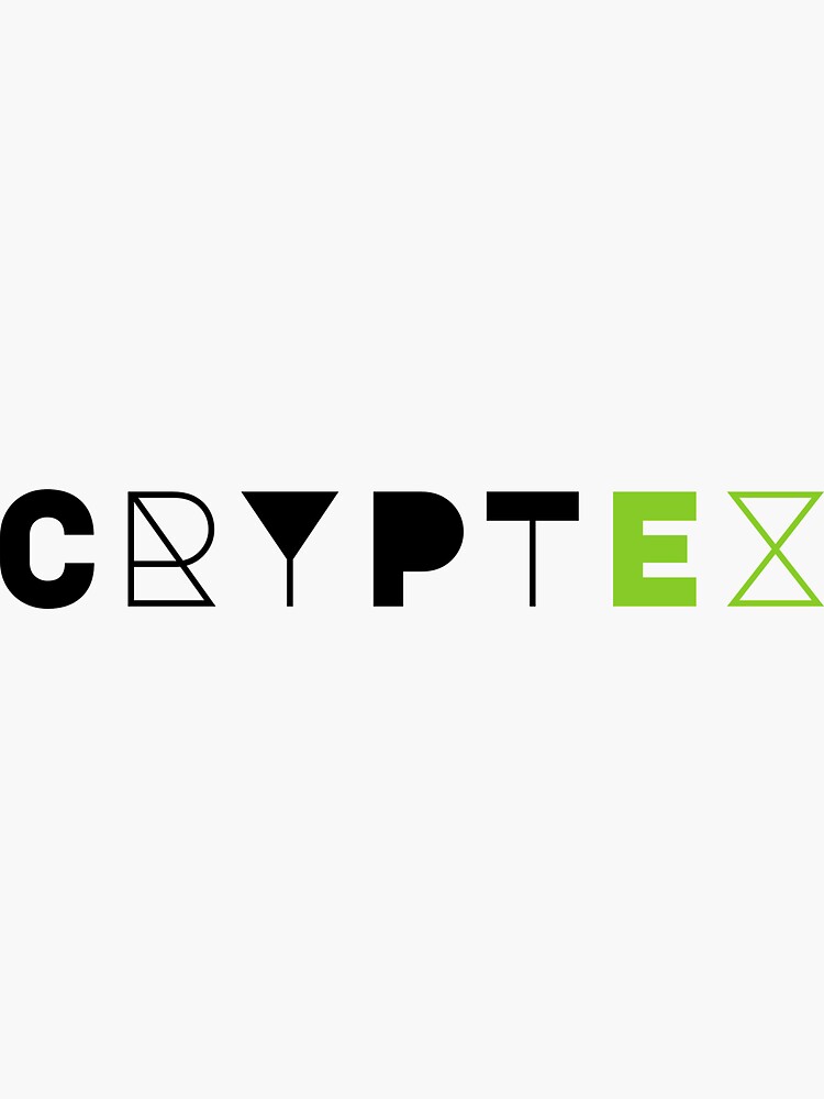 "Cryptex Code Essential" Sticker for Sale by JexiePrints | Redbubble