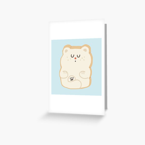 "Baby blue - cute sleepying freckle little bear " Greeting Card for ...