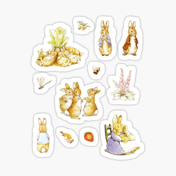 "Peter Rabbit and Friends Collection Pack - Beatrix Potter" Sticker for ...