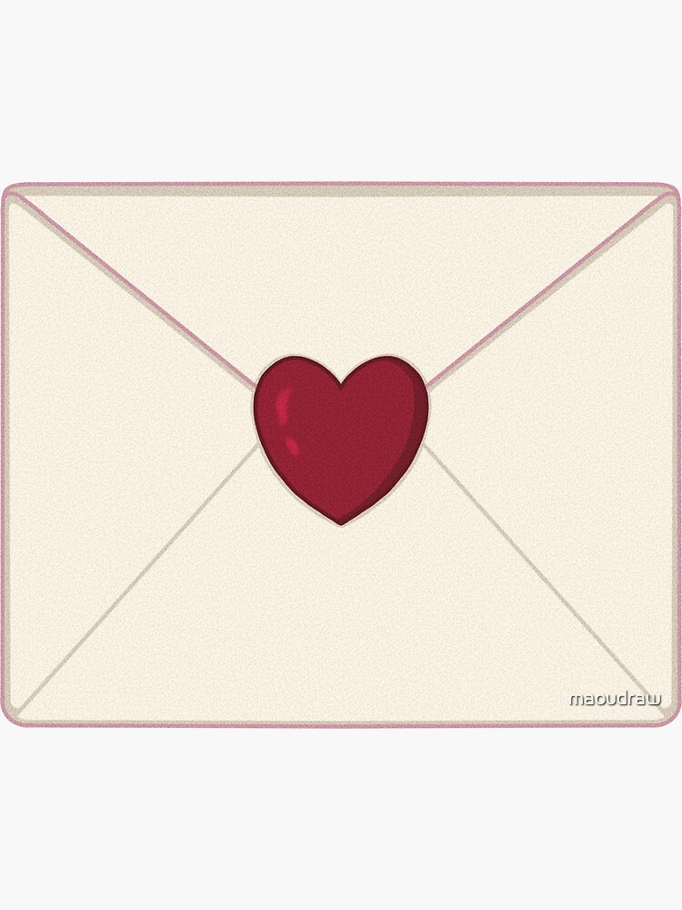 "Red heart love letter aesthetic dollette coquette" Sticker for Sale by ...