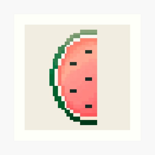 "Pixel art melon pattern variant 2" Art Print for Sale by ...