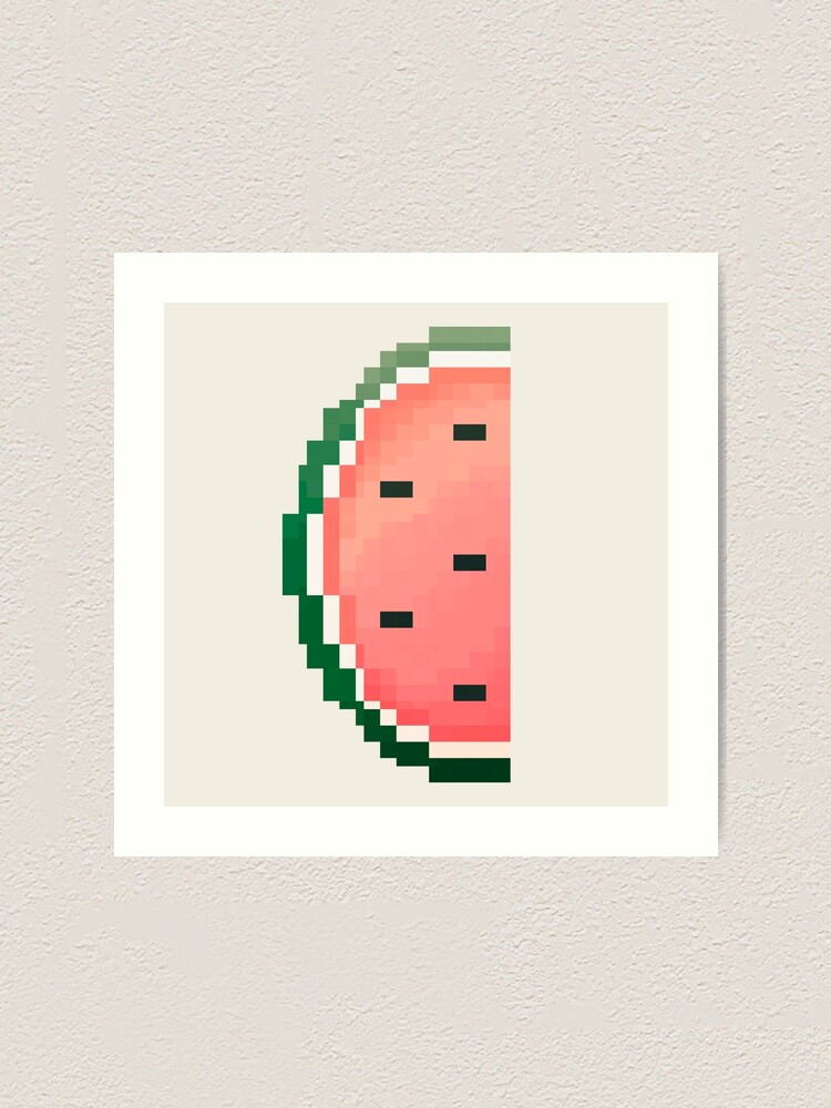 "Pixel art melon pattern variant 2" Art Print for Sale by ...