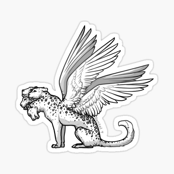 "Four-headed Leopard" Sticker for Sale by Nadjala-Design | Redbubble