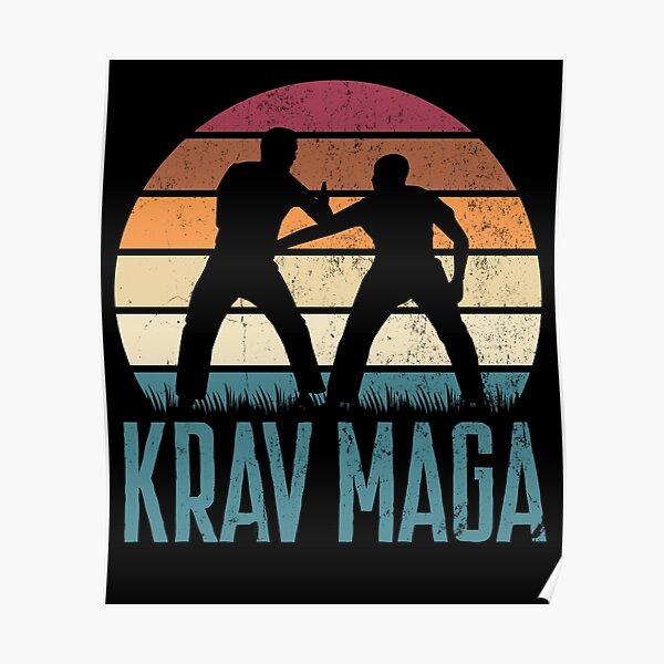 "Martial Arts Self Defense Krav Maga Silhouette" Poster for Sale by ...