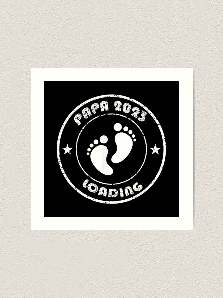 "Man 2023 Dad Loading Future Dad 2023 Download Baby Gift" Art Print for ...