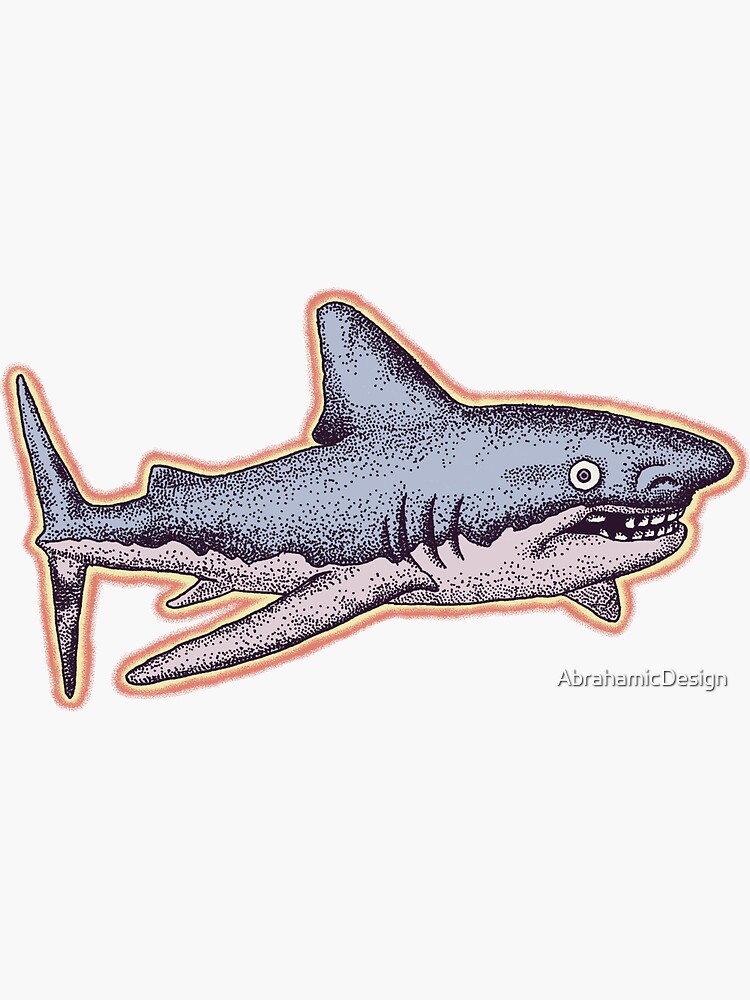 "Goofy Shark with Crooked Teeth" Sticker for Sale by AbrahamicDesign ...
