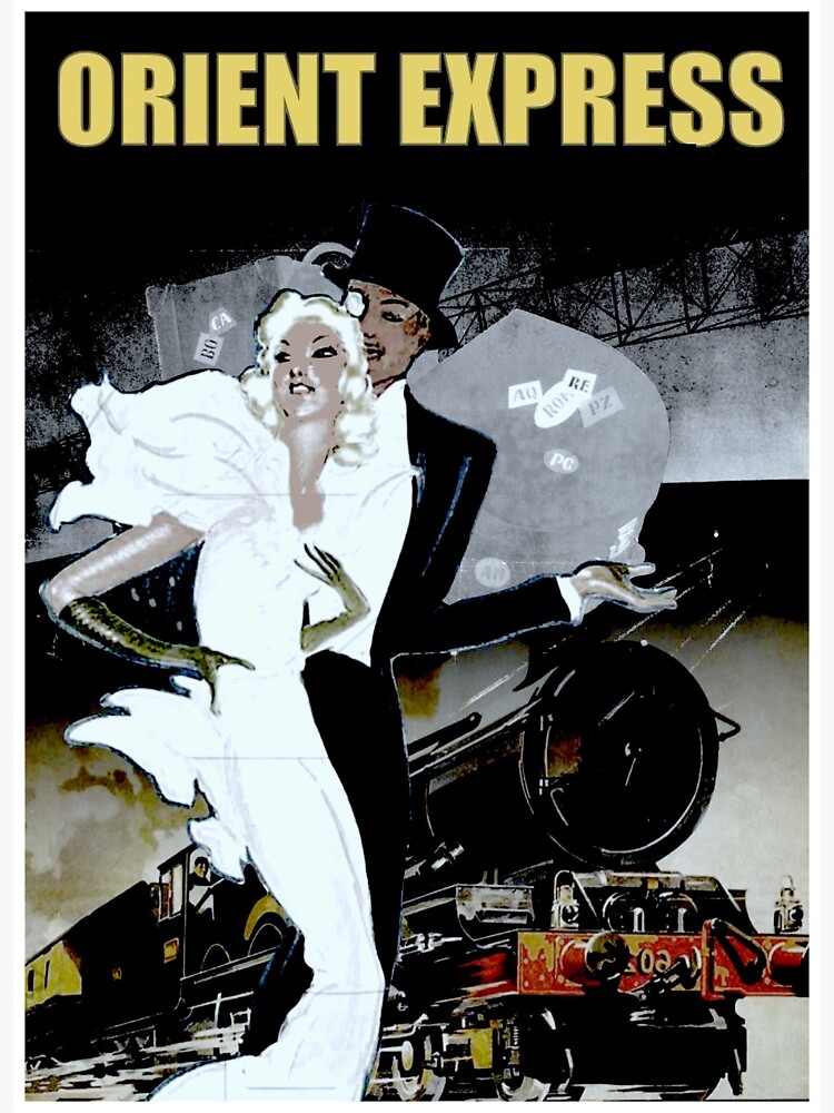 "ORIENT EXPRESS: Vintage Passenger Train Print" Sticker for Sale by ...