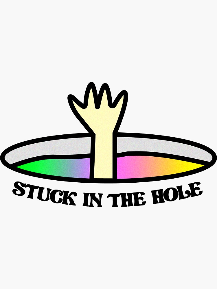 "Stuck in the Hole" Sticker for Sale by CanonicalGamer | Redbubble