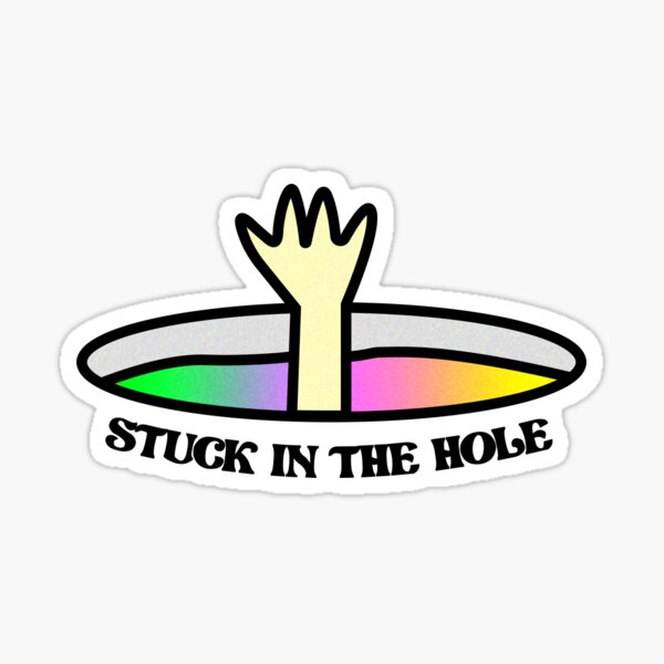 "Stuck in the Hole" Sticker for Sale by CanonicalGamer | Redbubble