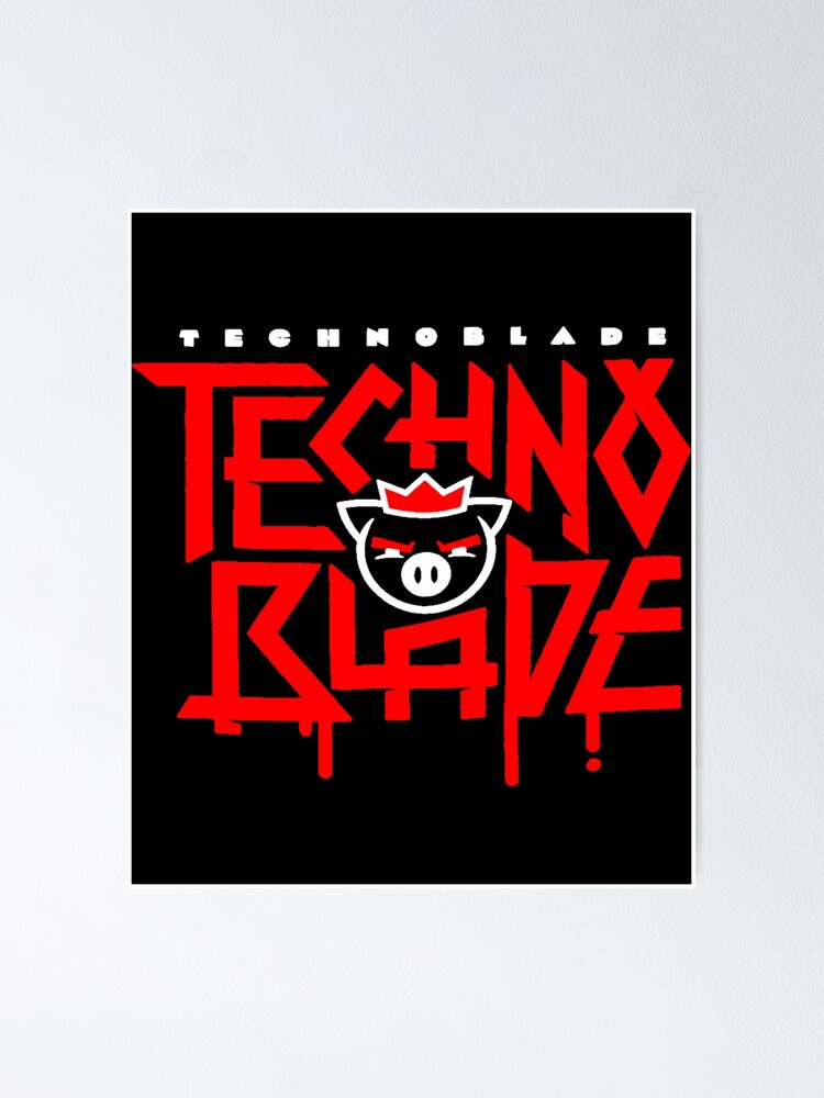 "Technoblade Logo Red" Poster for Sale by Nikahking | Redbubble