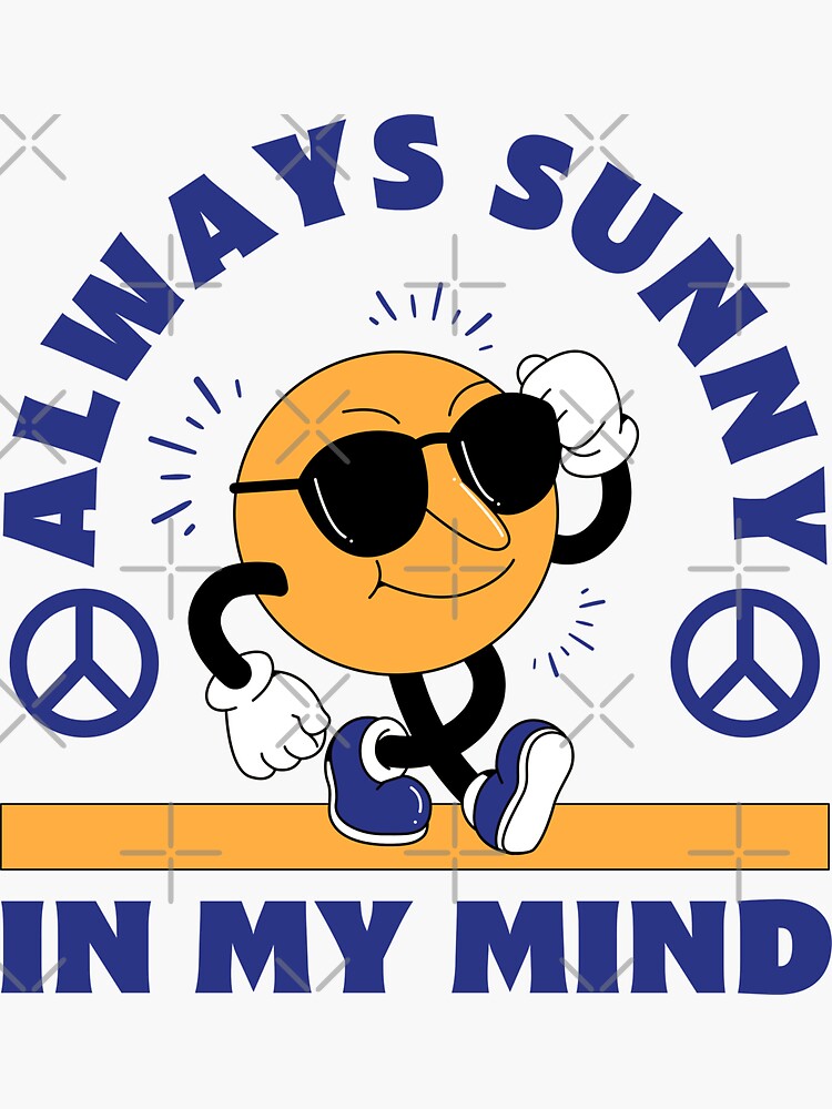 "Always sunny in my mind, cool emoji" Sticker for Sale by MYTEES12 ...
