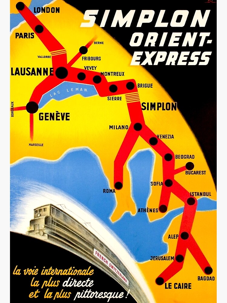 " ORIENT EXPRESS: Vintage 1947 Passenger Train Print" Poster for Sale ...