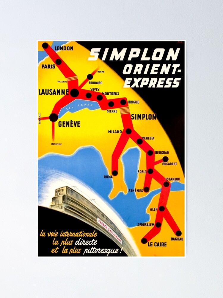 " ORIENT EXPRESS: Vintage 1947 Passenger Train Print" Poster for Sale ...