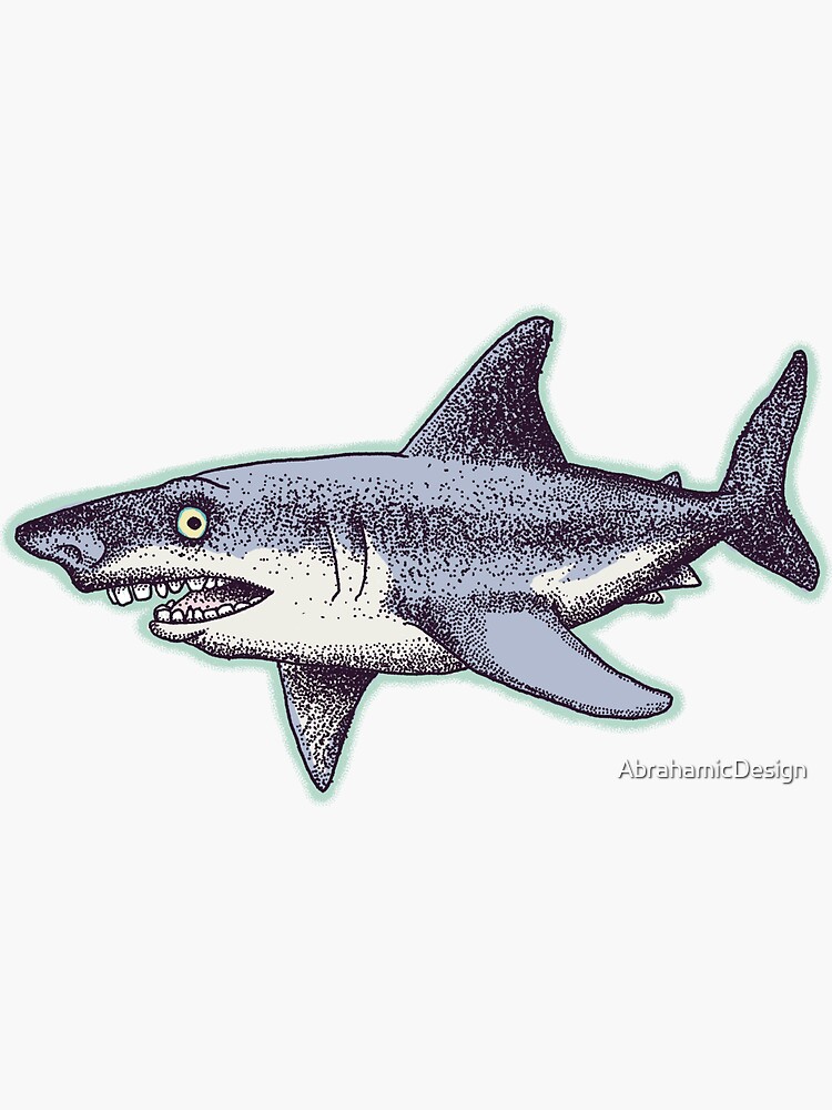 "Goofy Bucked-tooth Shark Doofus" Sticker for Sale by AbrahamicDesign ...