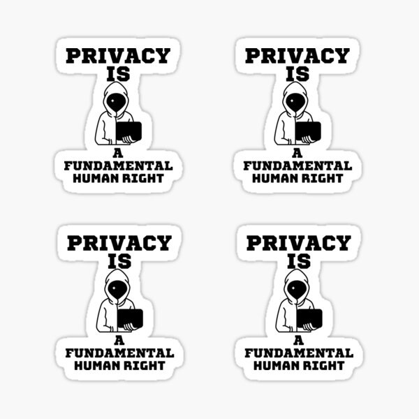 "Privacy is a fundamental human right" Sticker for Sale by theredsharp ...