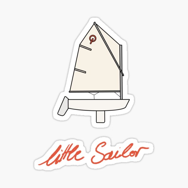 "Copy of Optimist sailboat - white" Sticker for Sale by littleparis ...