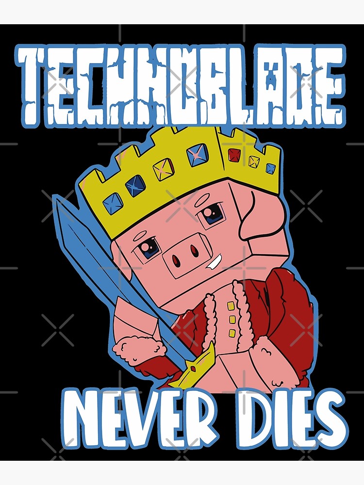 Poster « Technoblade ne meurt jamais, amoureux de Technoblade », par Nikahking | Redbubble