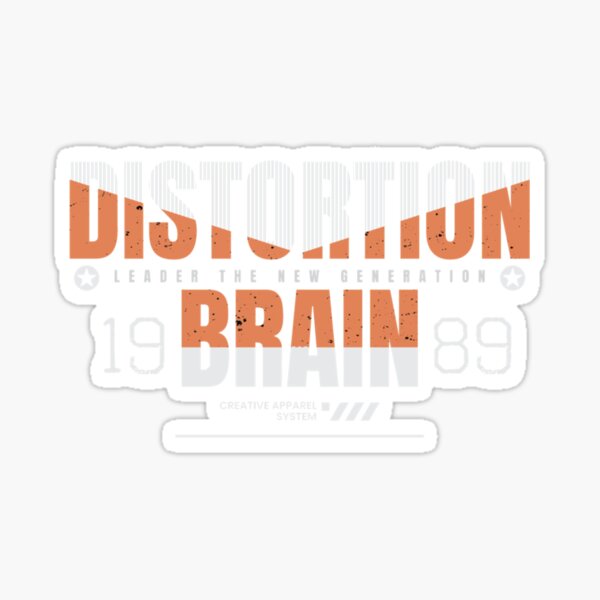 "Distortion Brain" Sticker for Sale by komargtnush | Redbubble