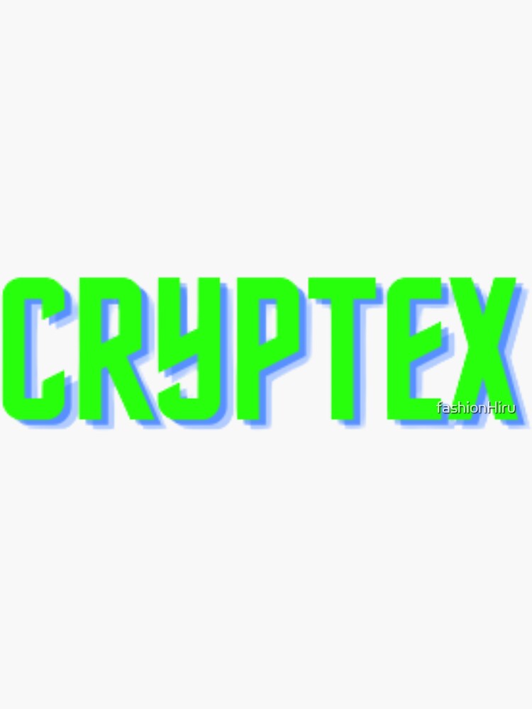 "cryptex" Sticker for Sale by fashionHiru | Redbubble