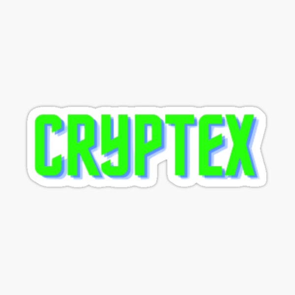 "cryptex" Sticker for Sale by fashionHiru | Redbubble