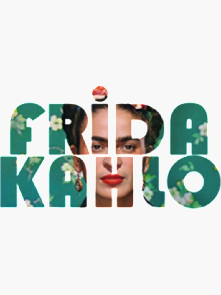"Frida Kahlo Portrait in Name" Sticker for Sale by twissiacam | Redbubble