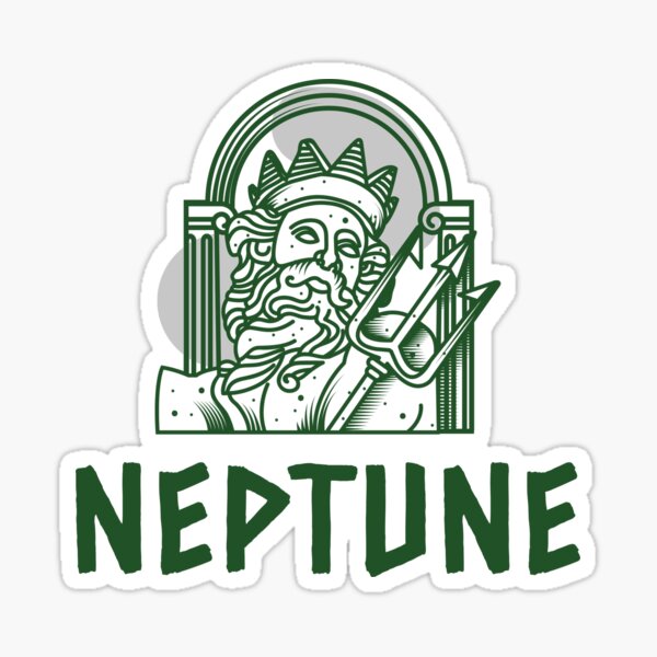 "Neptun god of sea" Sticker for Sale by sreckov-desig | Redbubble