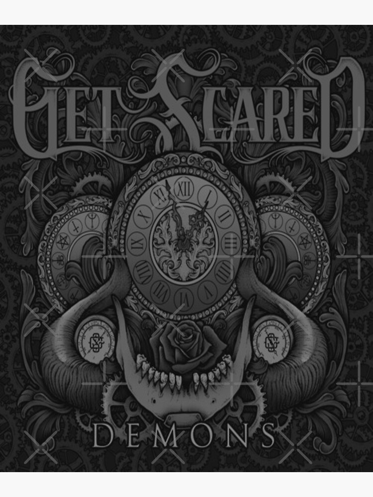 "Get scared band" Sticker for Sale by RockfanStore | Redbubble