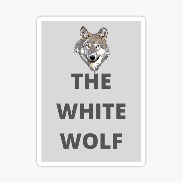 "The White Wolf." Sticker for Sale by FredLance | Redbubble