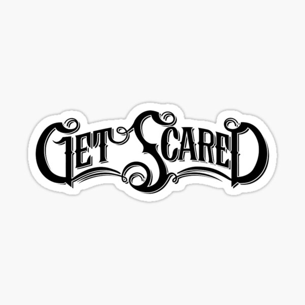 "Get scared band" Sticker for Sale by RockfanStore | Redbubble