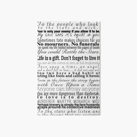 "Quotes - Collection of Young Adult Book Quotes" Art Board Print by ...