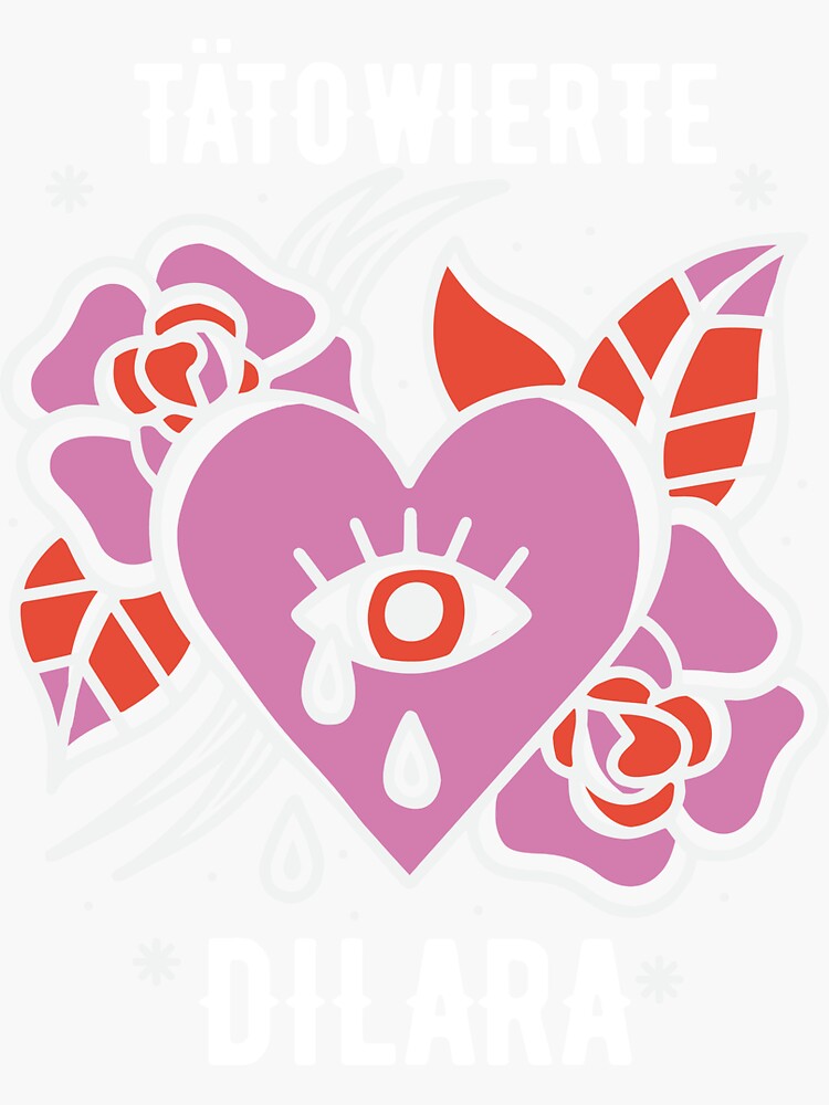 Pegatina «Dilara tatuada, chica descarada, chica, perra, Dilara» de ...