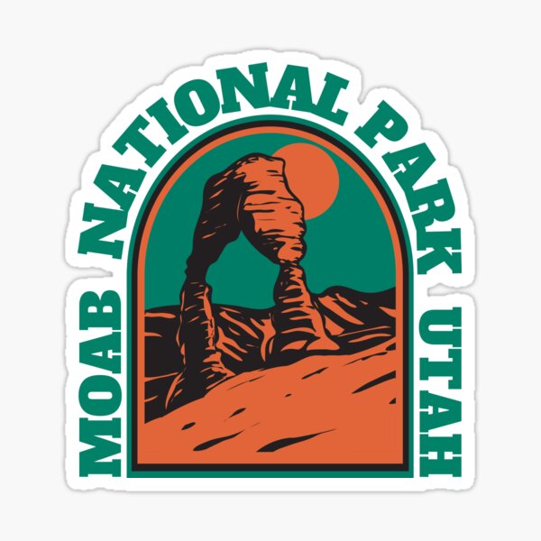 "Moab Utah Retro Vintage" Sticker for Sale by besuryex3m | Redbubble